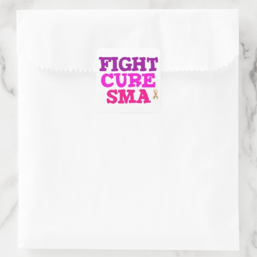 FIGHT CURE SMA with SMA Ribbon Sticker | Zazzle