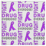 Drug Overdose: Purple Awareness Ribbon Fabric | Zazzle