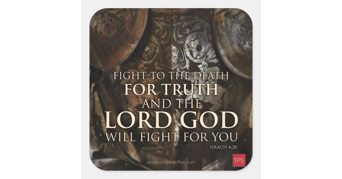 Fight For Truth Square Sticker | Zazzle
