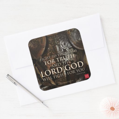 Fight For Truth Square Sticker | Zazzle