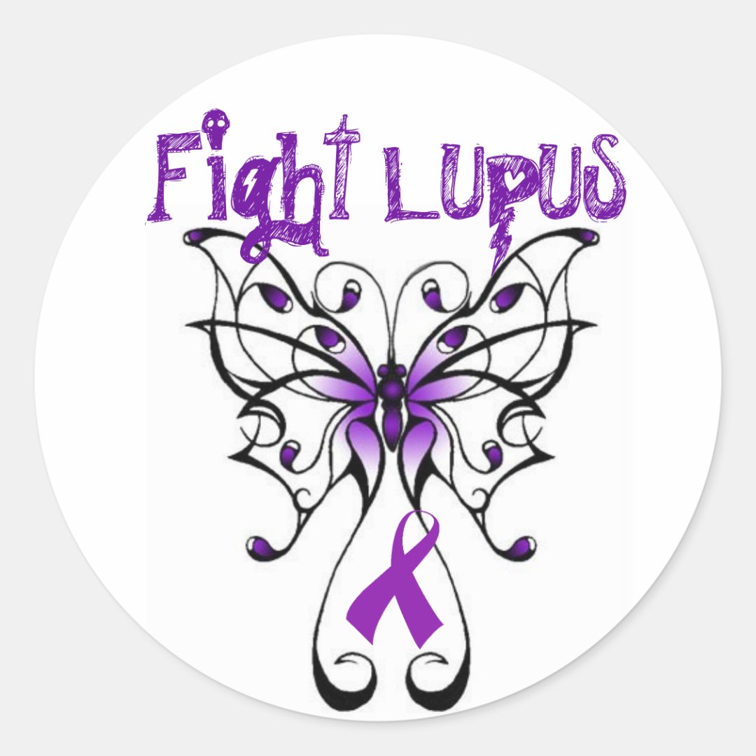 Fight Lupus Classic Round Sticker | Zazzle
