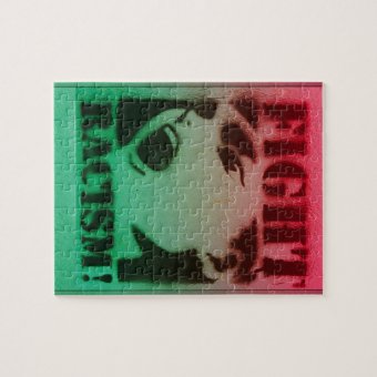 Fight Racism in Red Black and Green Jigsaw Puzzle | Zazzle