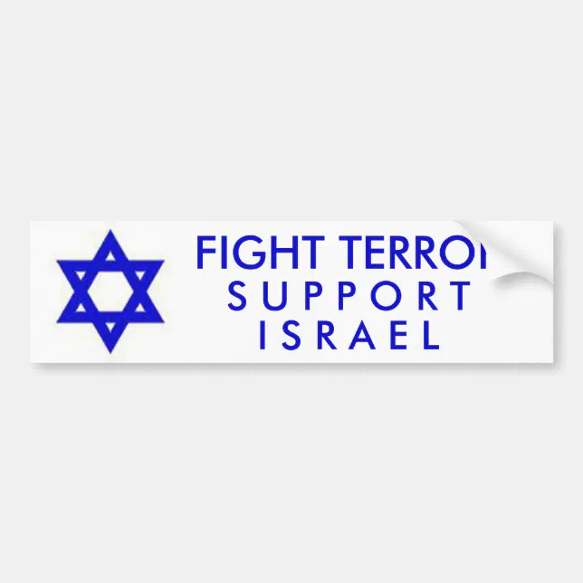Fight Terror Support Israel Bumper Sticker | Zazzle