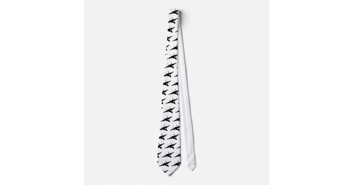 Fighter aircraft neck tie | Zazzle