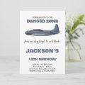 Fighter Jet Birthday Invitations Gray | Zazzle