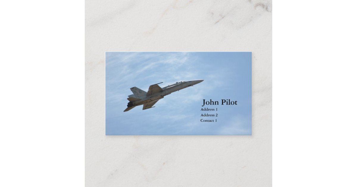 Fighter Jet Business Card | Zazzle