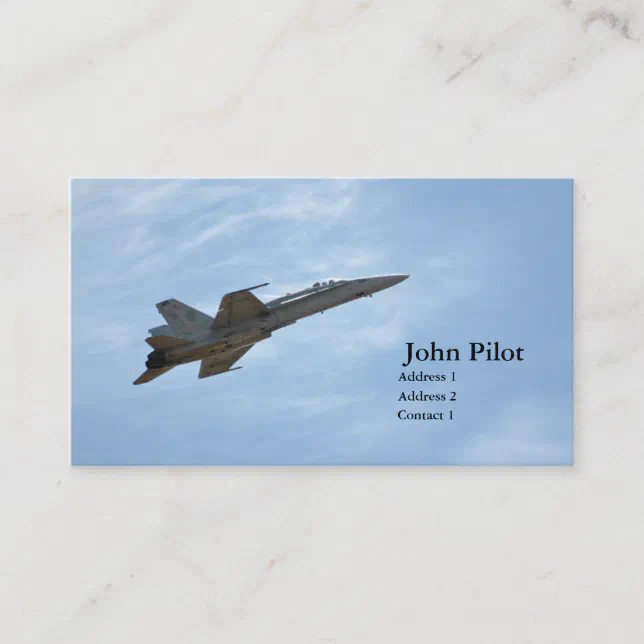 Fighter Jet Business Card | Zazzle