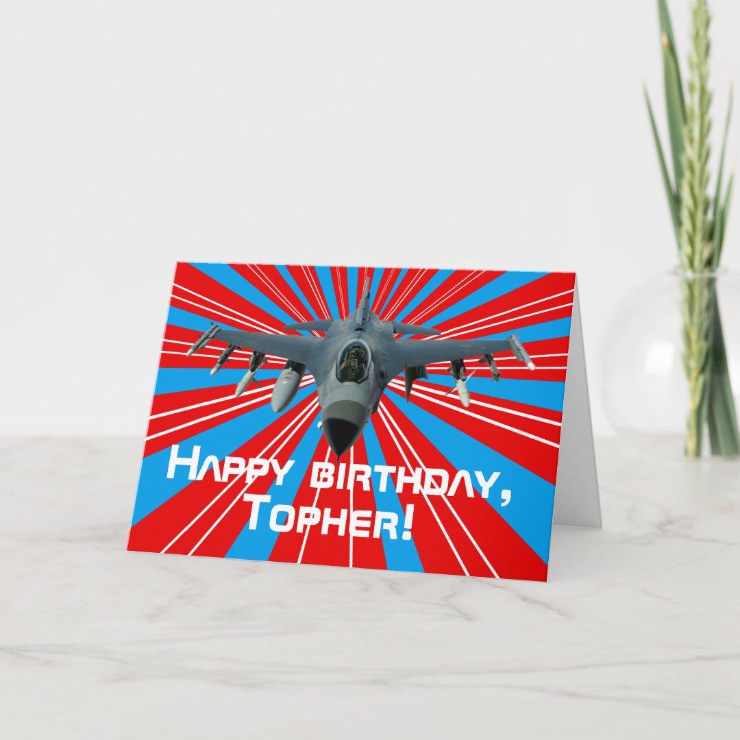 Fighter Jet Card | Zazzle