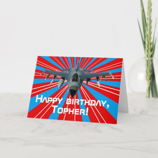 Fighter Jet Card | Zazzle