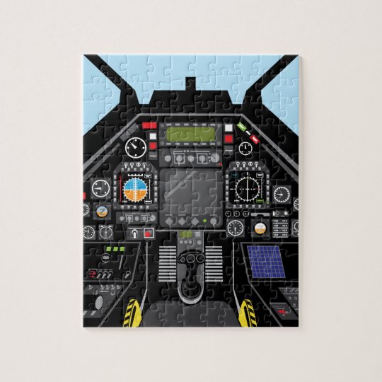 Fighter Jet Cockpit Jigsaw Puzzle | Zazzle.com