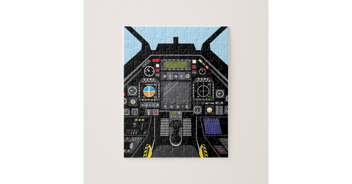 Fighter Jet Cockpit Jigsaw Puzzle | Zazzle