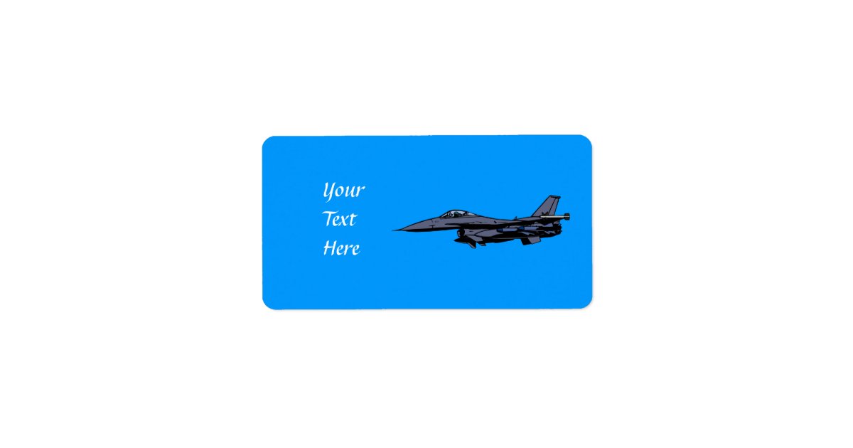 Fighter Jet Flying Label | Zazzle