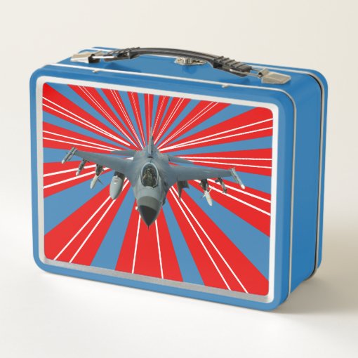 Fighter Jet Metal Lunch Box | Zazzle
