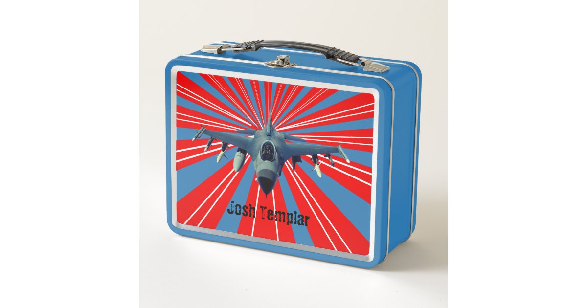Fighter Jet Metal Lunch Box | Zazzle