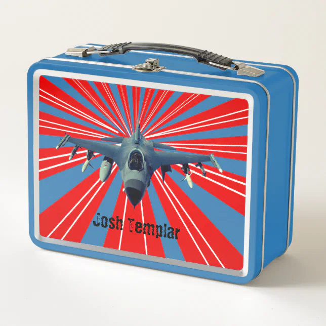 Fighter Jet Metal Lunch Box | Zazzle