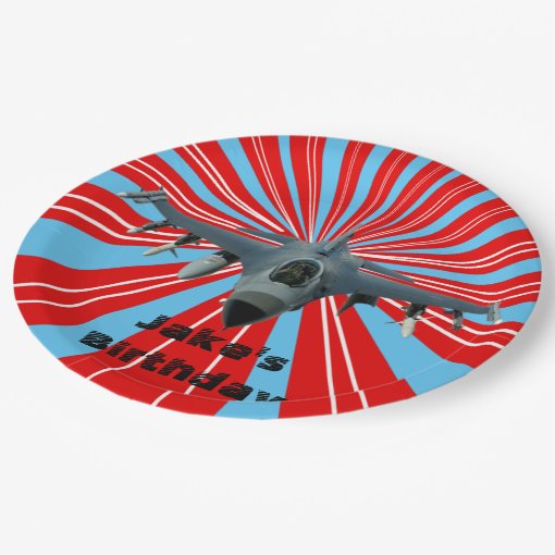 Fighter Jet Paper Plates 9 in | Zazzle