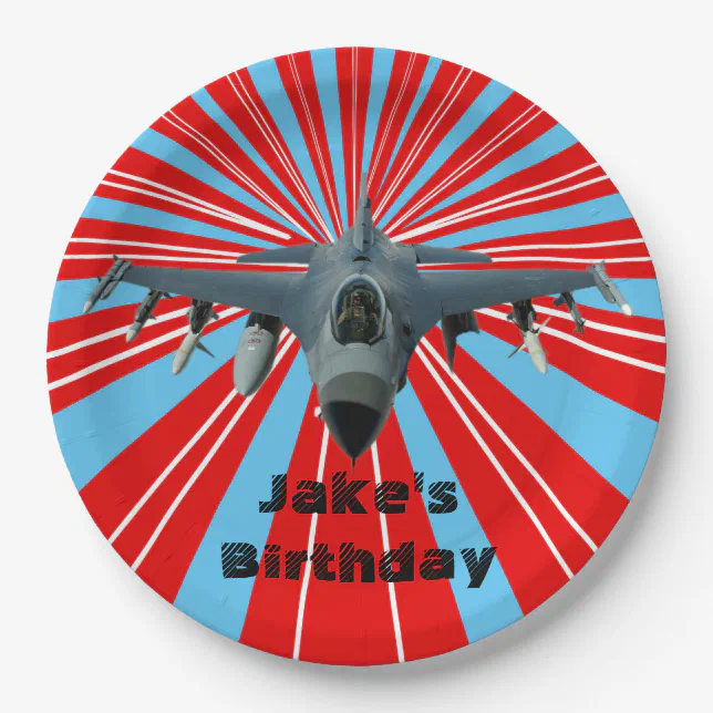 Fighter Jet Paper Plates 9 in | Zazzle