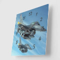 Fighter Jets Square Wall Clock | Zazzle