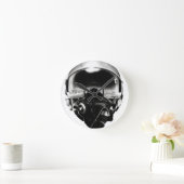 Fighter Pilot Helmet Round Clock | Zazzle