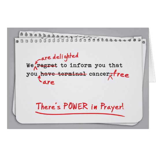 Fighting Cancer - Power of Prayer for Healing Card | Zazzle.com