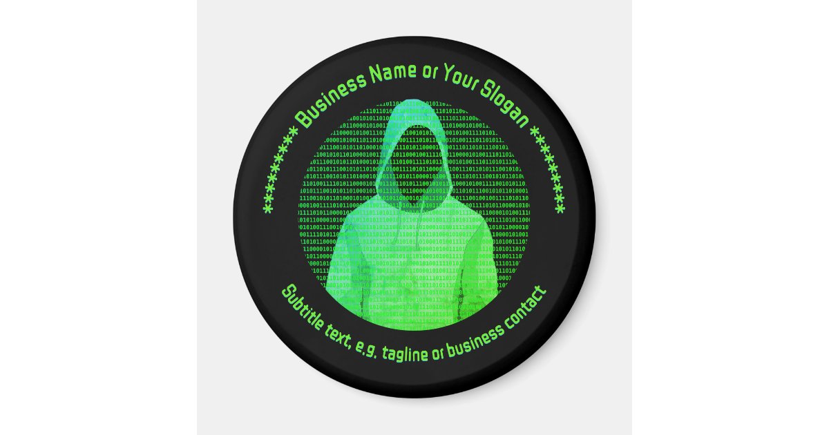 Fighting Digital Crime - Cyber Hacker Custom Text Magnet | Zazzle