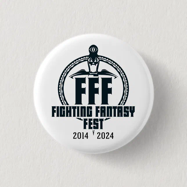 Fighting Fantasy Fest 10th Anniversary Badge Button | Zazzle