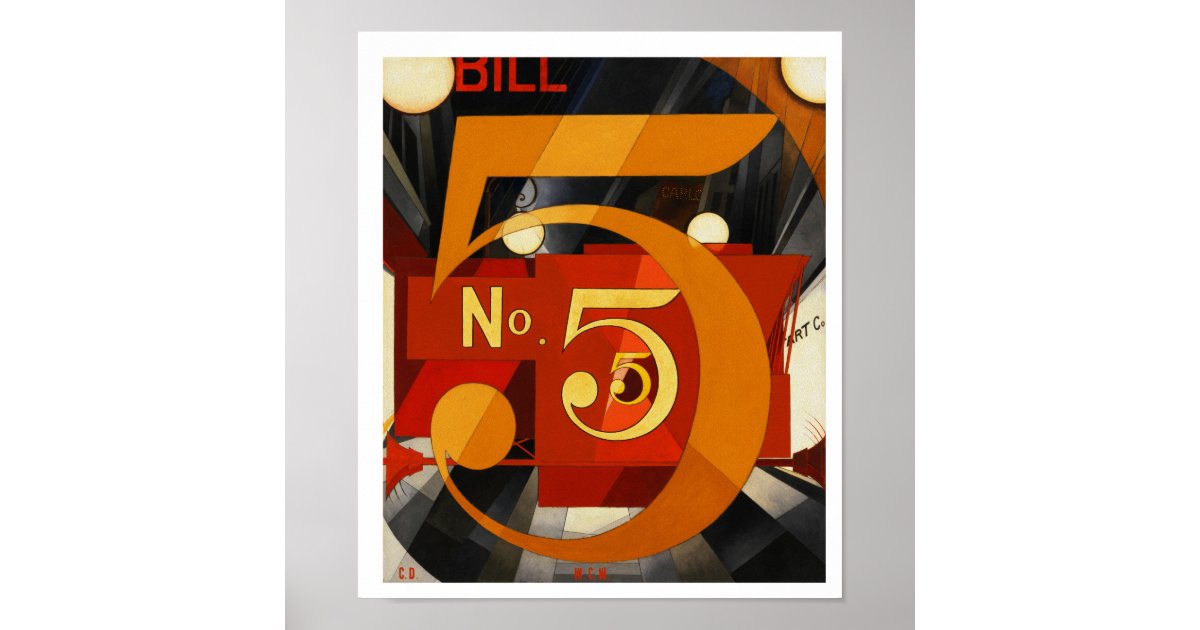 Figure 5 in Gold by Charles Demuth Poster | Zazzle