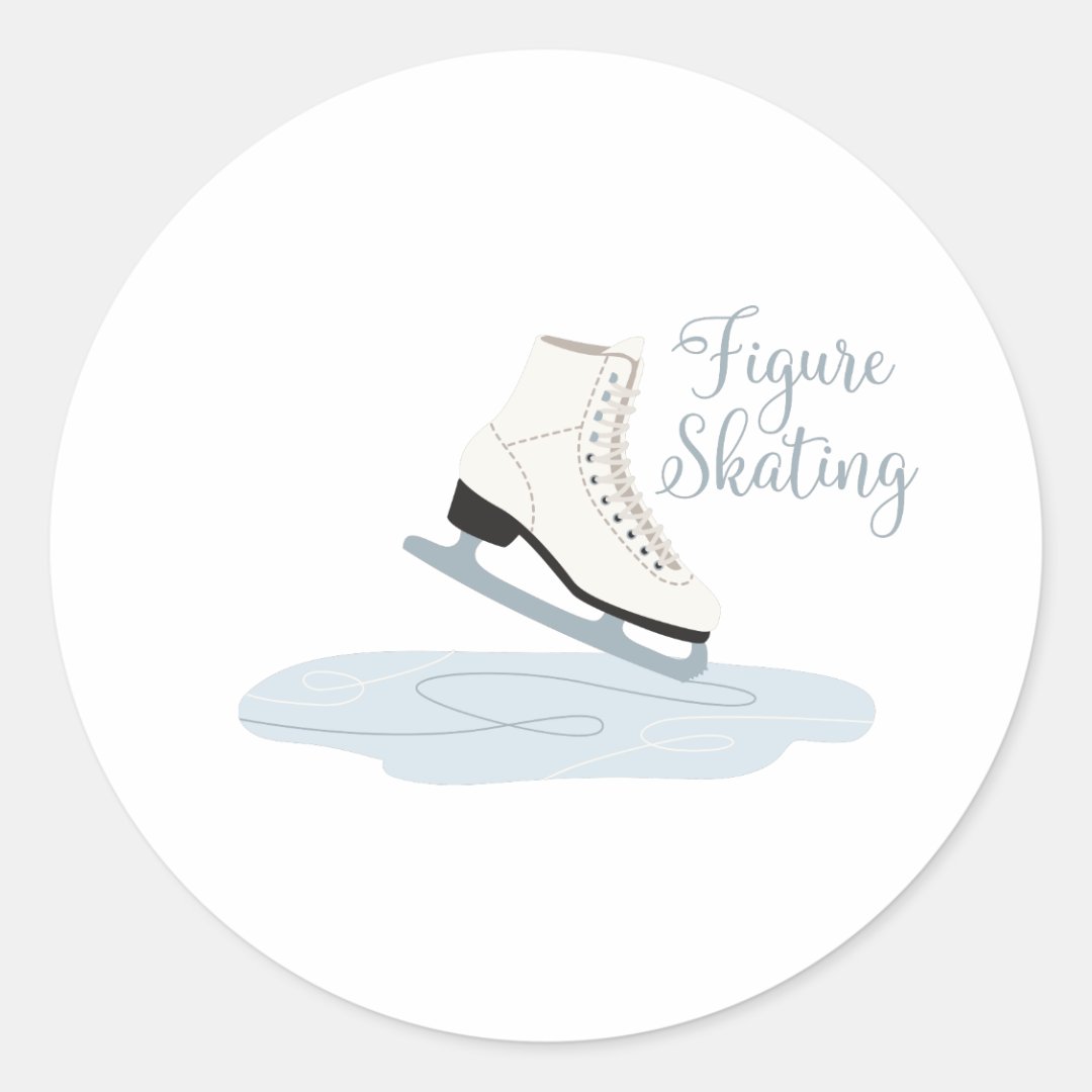 Figure Skating Classic Round Sticker | Zazzle