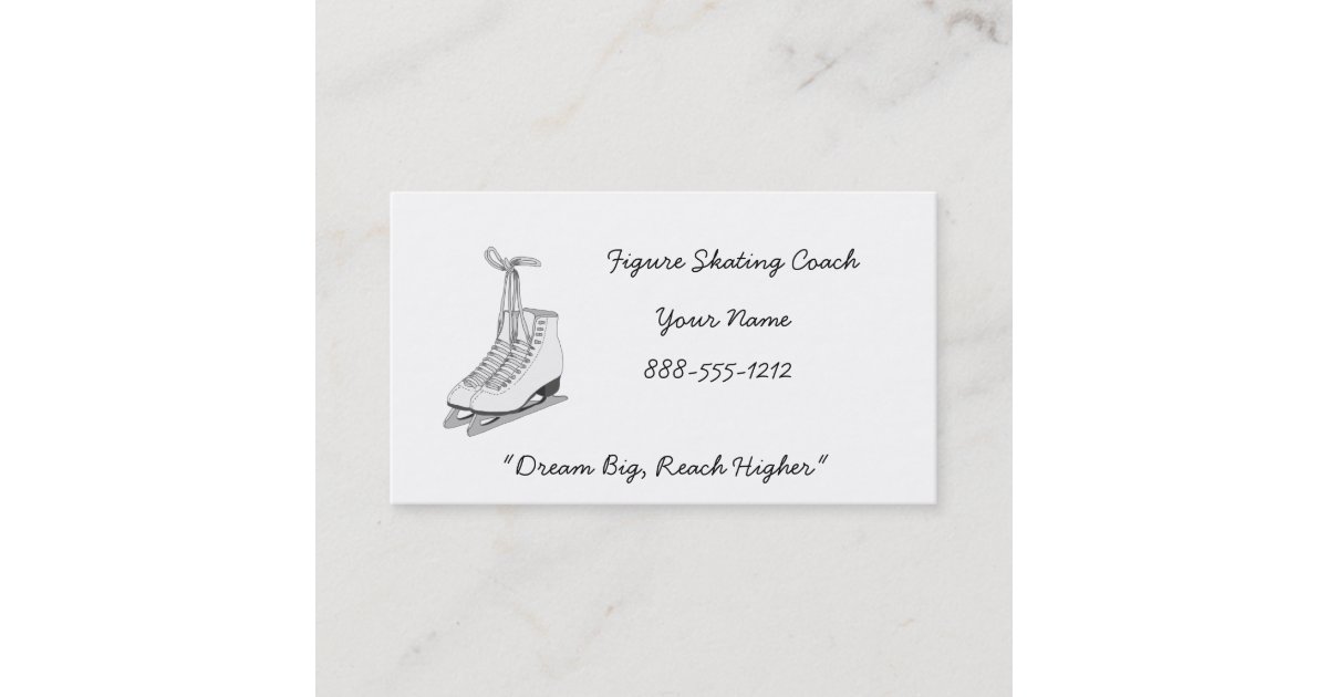 Figure Skating Coach Business Card | Zazzle