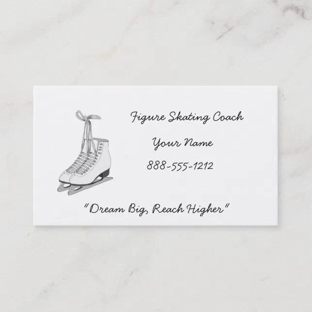 Figure Skating Coach Business Card | Zazzle