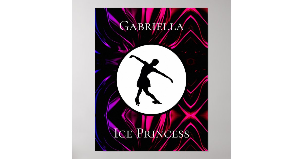 Figure Skating "Ice Princess" Personalized Poster | Zazzle