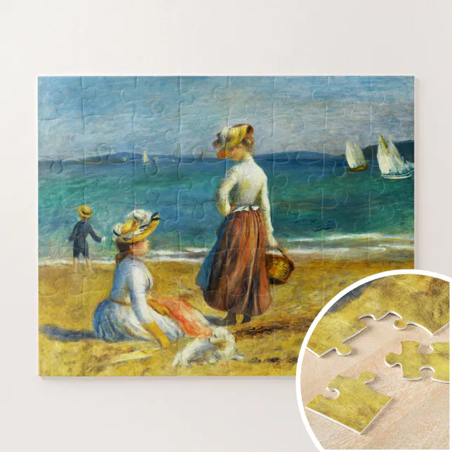 Figures on the Beach, Renoir Fine Art Jigsaw Puzzle | Zazzle
