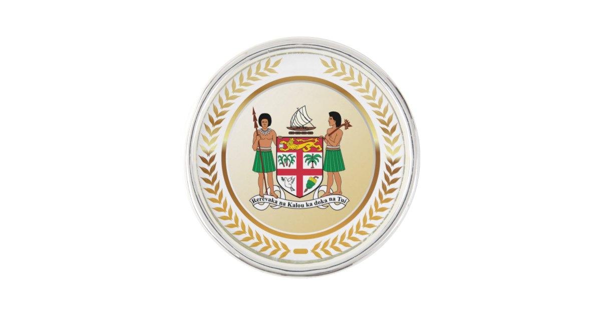 Fiji Coat of Arms Lapel Pin | Zazzle