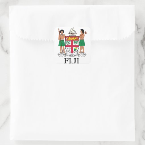 FIJI - emblem / flag / coat of arms / symbol Square Sticker | Zazzle