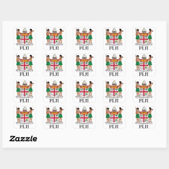 FIJI - emblem / flag / coat of arms / symbol Square Sticker | Zazzle