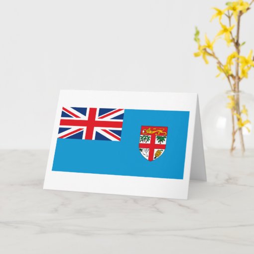 Fiji Flag Greeting Card | Zazzle