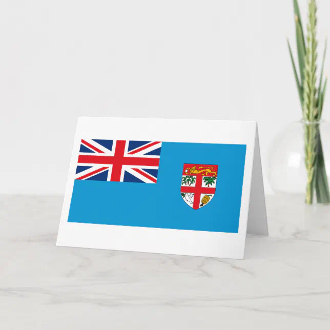 Fiji Flag Greeting Card | Zazzle