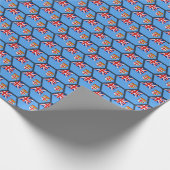 Fiji Flag Honeycomb Wrapping Paper | Zazzle