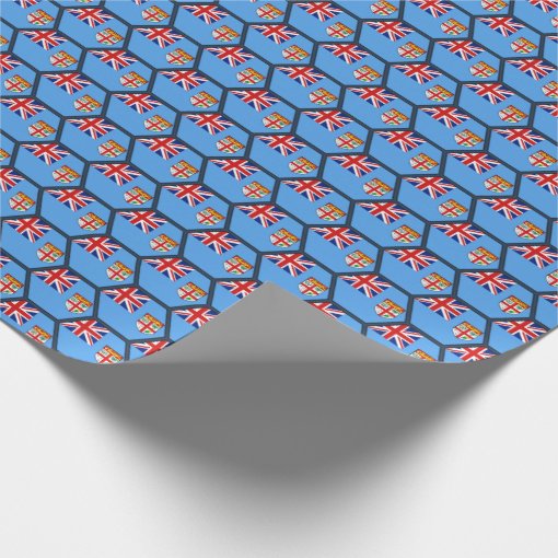 Fiji Flag Honeycomb Wrapping Paper | Zazzle