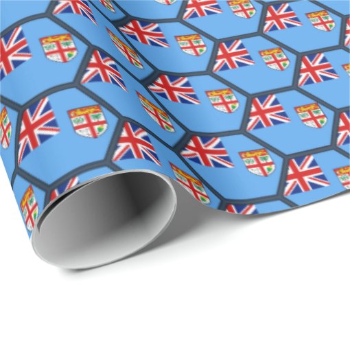 Fiji Flag Honeycomb Wrapping Paper | Zazzle