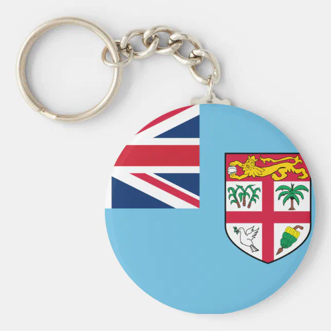 Fiji Flag Keychain | Zazzle