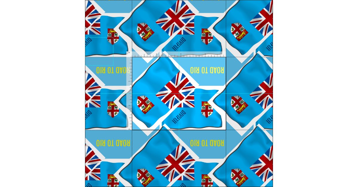 FIJI FLAG MATERIAL FABRIC | Zazzle.com