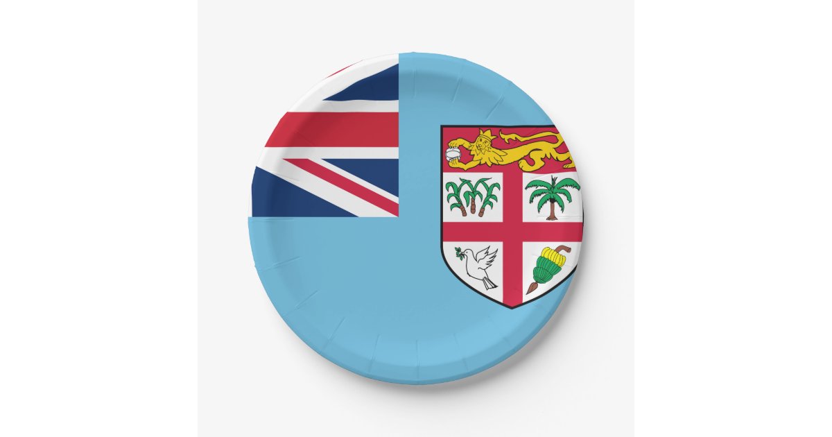 Fiji Flag Paper Plates | Zazzle