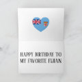 Fiji Flag Patriotic Birthday Card | Zazzle
