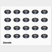 Fiji Flag Rugby Ball Square Sticker | Zazzle