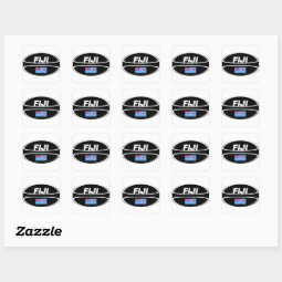 Fiji Flag Rugby Ball Square Sticker | Zazzle