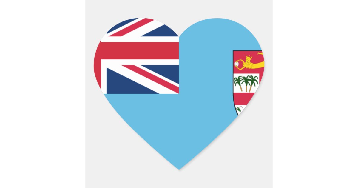 fiji heart sticker | Zazzle