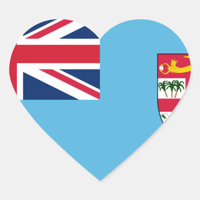 fiji heart sticker | Zazzle