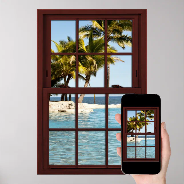 Fiji Island View #2 of 3 Picture Window Illusion Poster | Zazzle