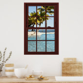 Fiji Island View #2 of 3 Picture Window Illusion Poster | Zazzle